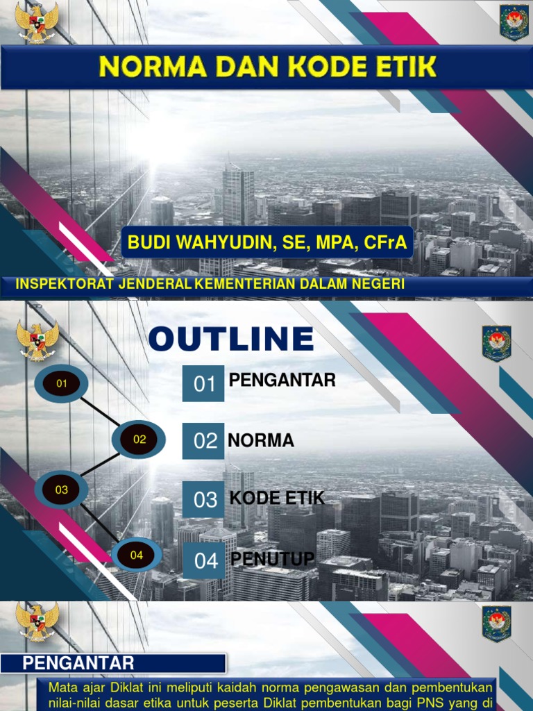 NORMA DAN KODE ETIK PPUPD - Budi W | PDF