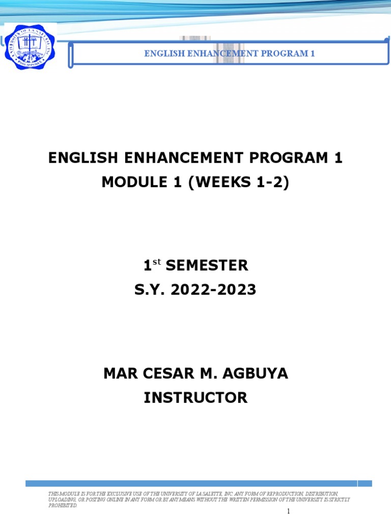 An Introduction to Listening Skills and Strategies for the English Enhancement Program 1 | PDF ...