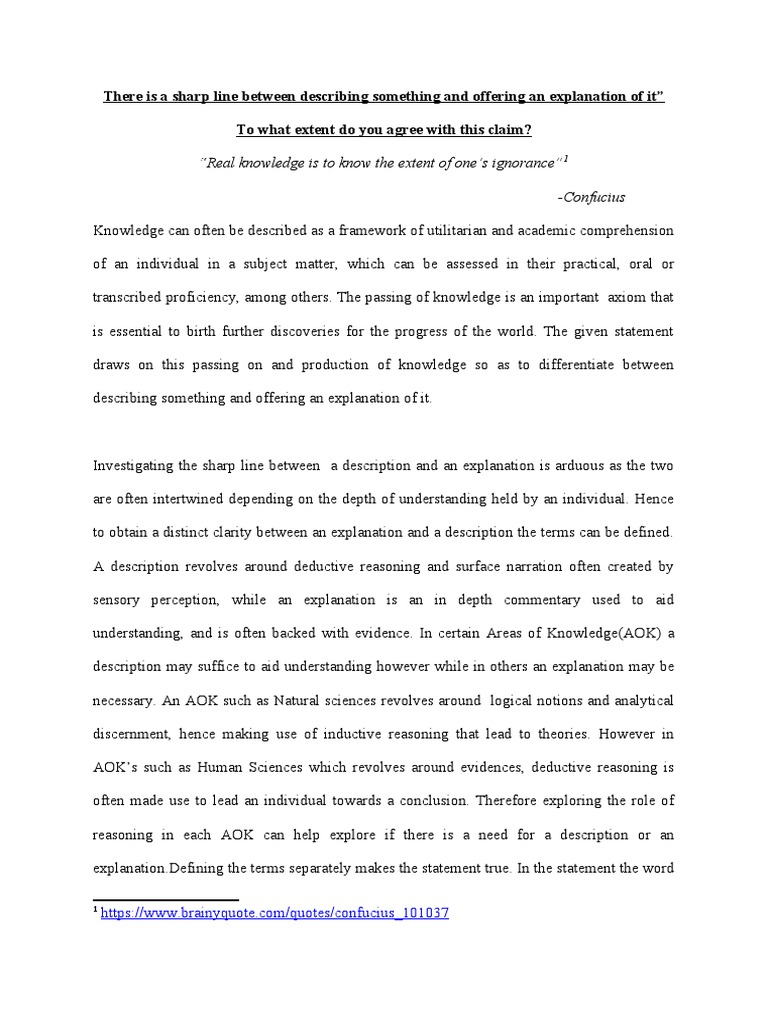 TOK Final Essay | PDF | Science | Reason