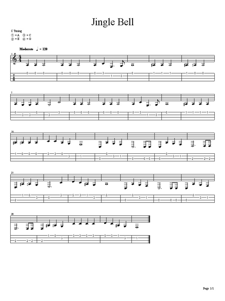 Partitura de Jingle Bells para Niños | PDF
