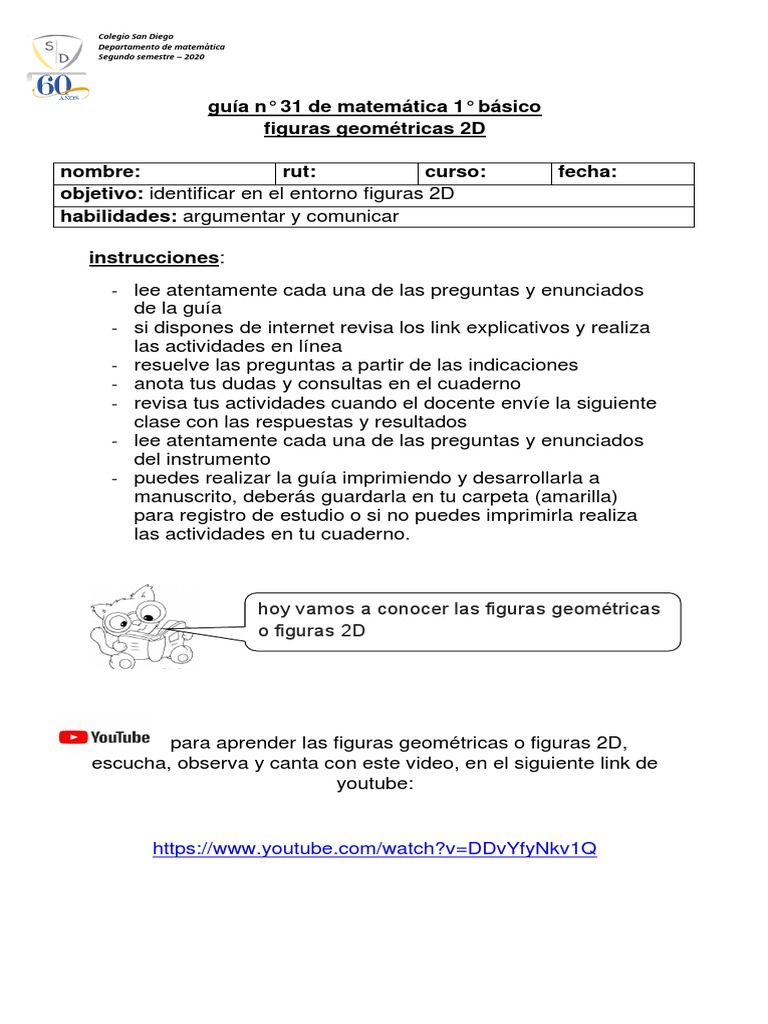 Guía Figuras Geométricas 2D Básico | PDF | Juegos y actividades