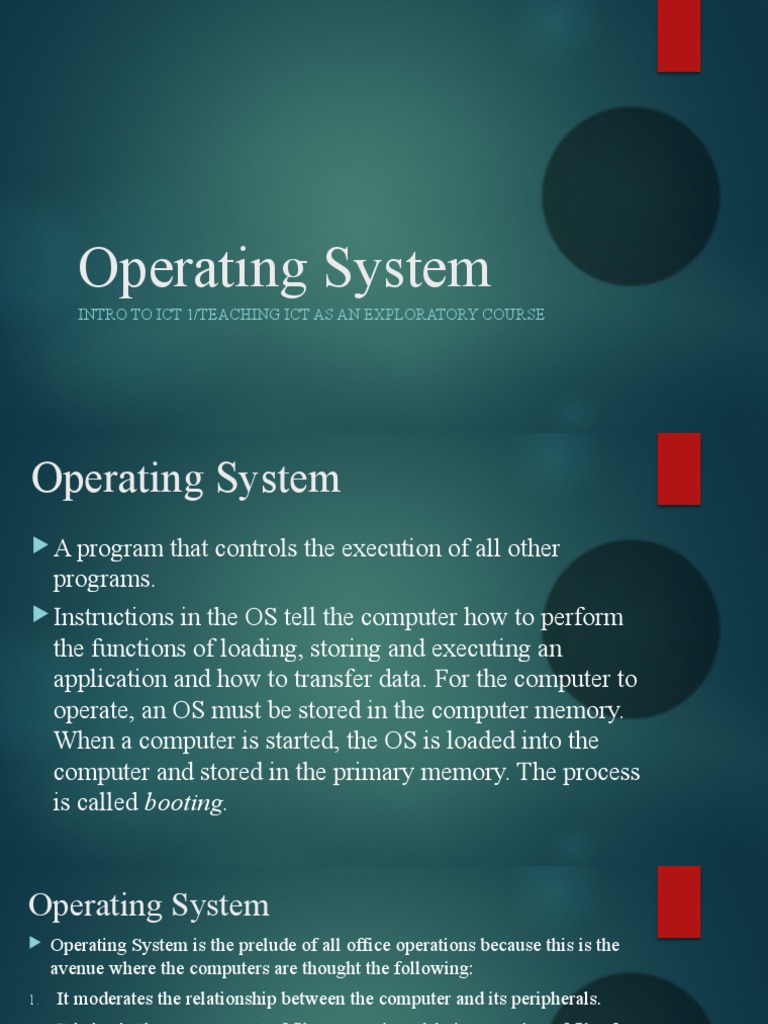 Intro To ICT | PDF | Operating System | Mac Os