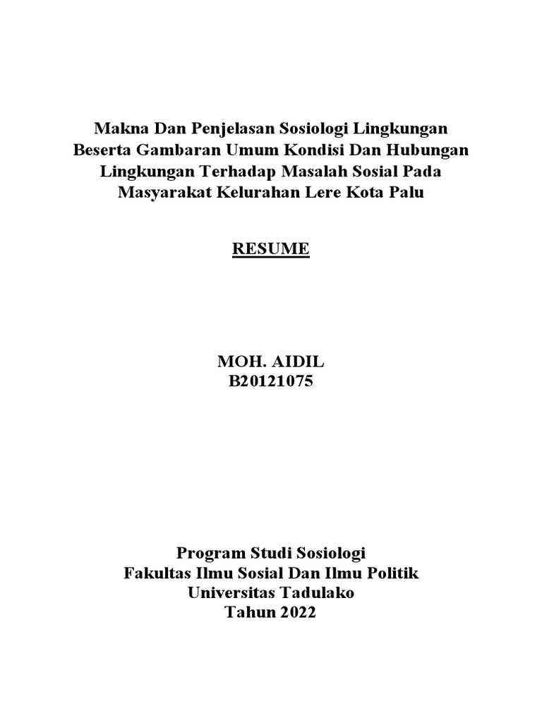 Draft 1 | PDF | Ilmu Sosial