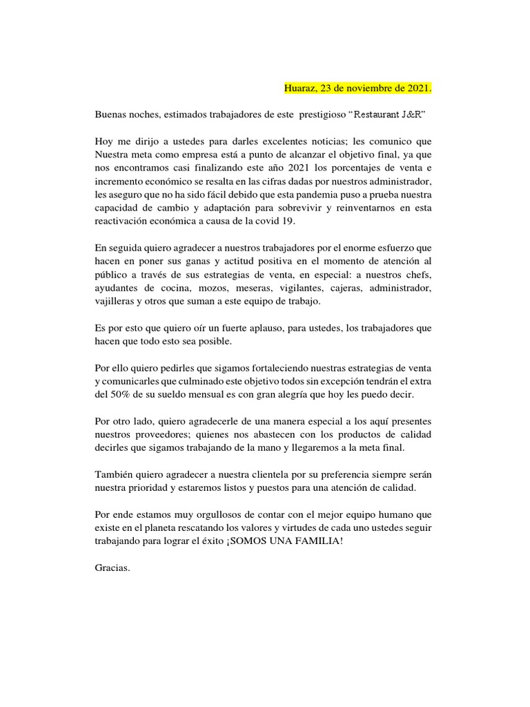 Discurso Empresarial | PDF