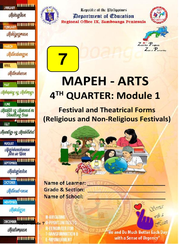 Grade 7 ARTS Q4 Module 1 | PDF | Philippines | Festival