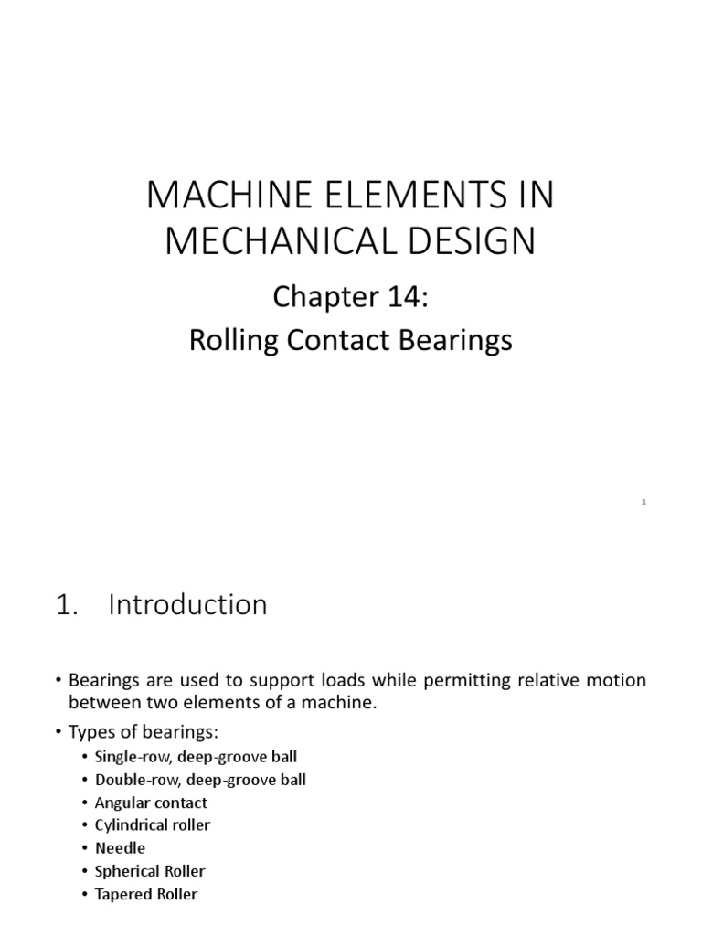 Ch14 Bearings | PDF | Bearing (Mechanical) | Classical Mechanics