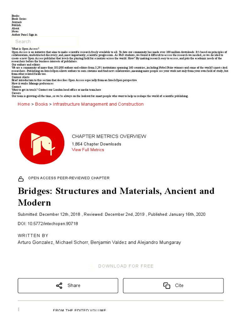 Bridges - Structures and Materials, Ancient and Modern - IntechOpen ...