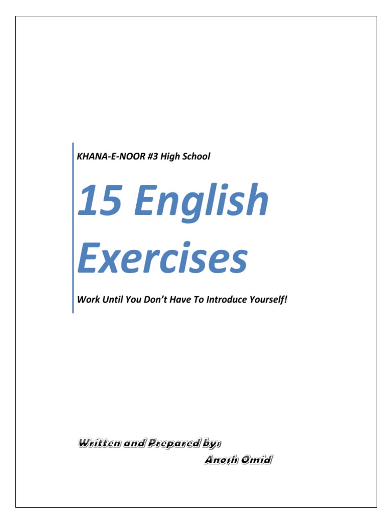 15 English Exercises | PDF