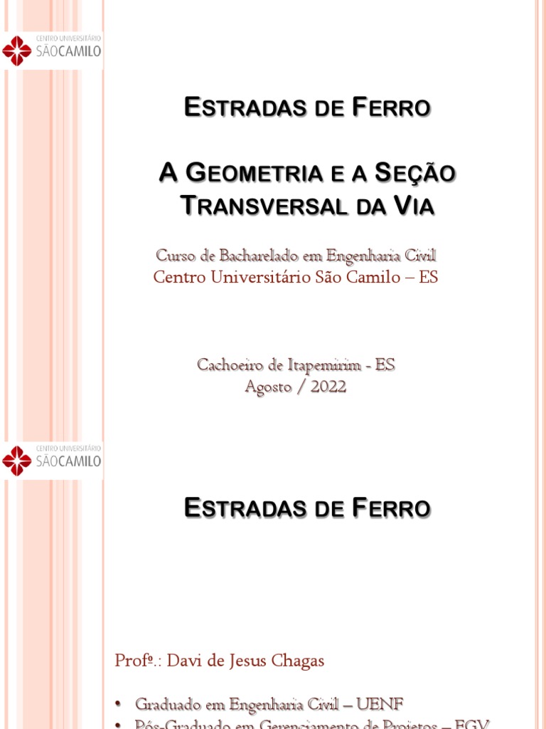 02 - Geometria e Seção Transversal Da Via Parte+01 | PDF | Curva ...