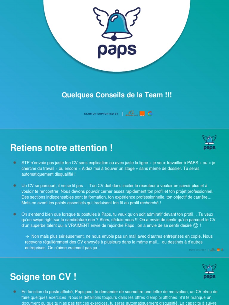 Les Conseils de La Team People & Culture de Paps | PDF | Motivation | Motivant