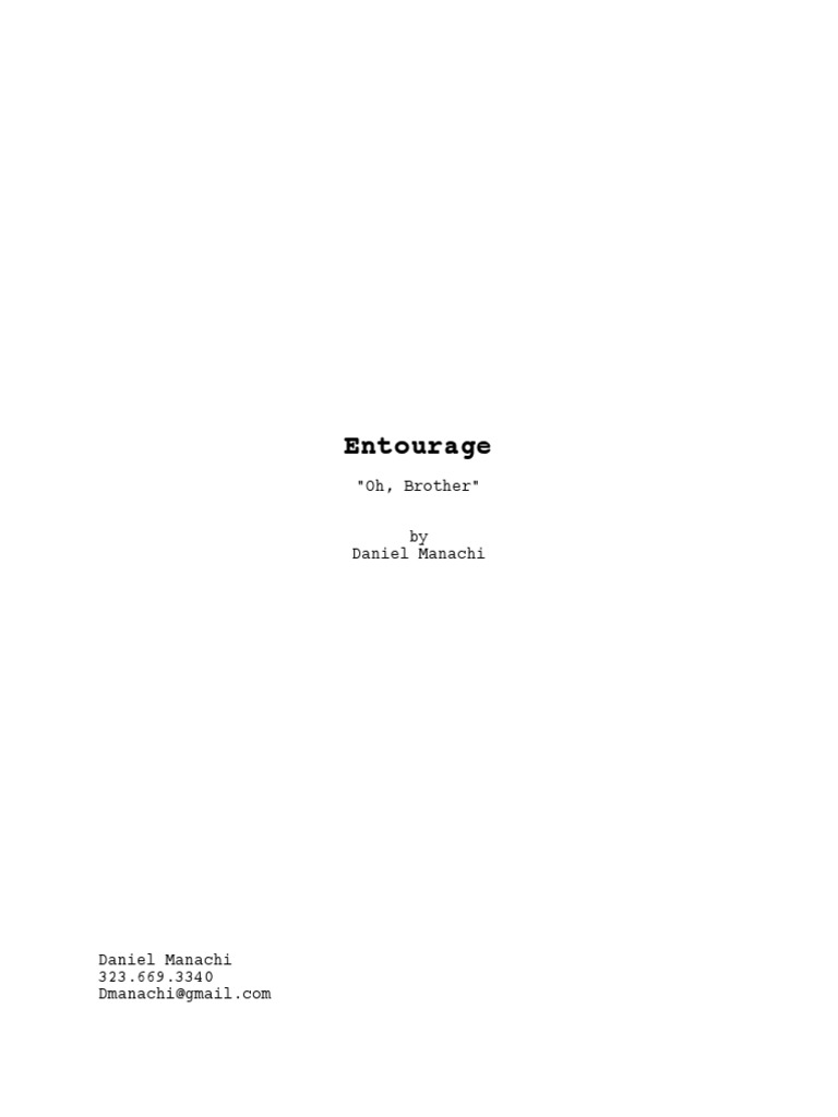 Entourage | PDF