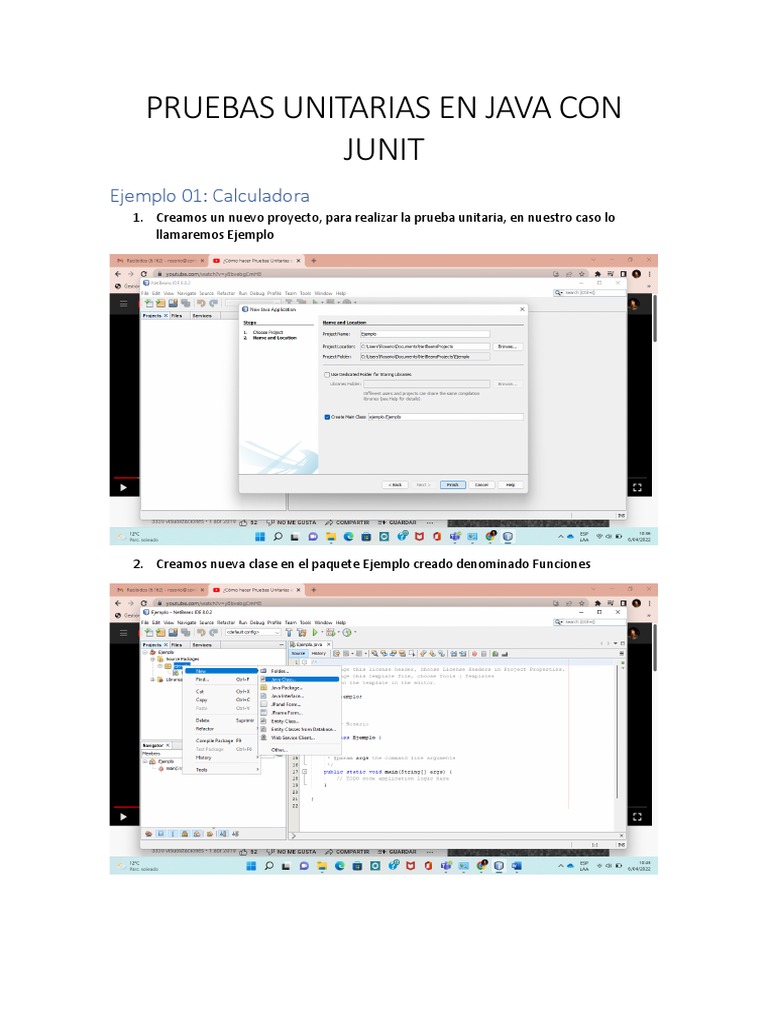 Pruebas Unitarias en Java Con Junit | PDF | Informática | Tecnología