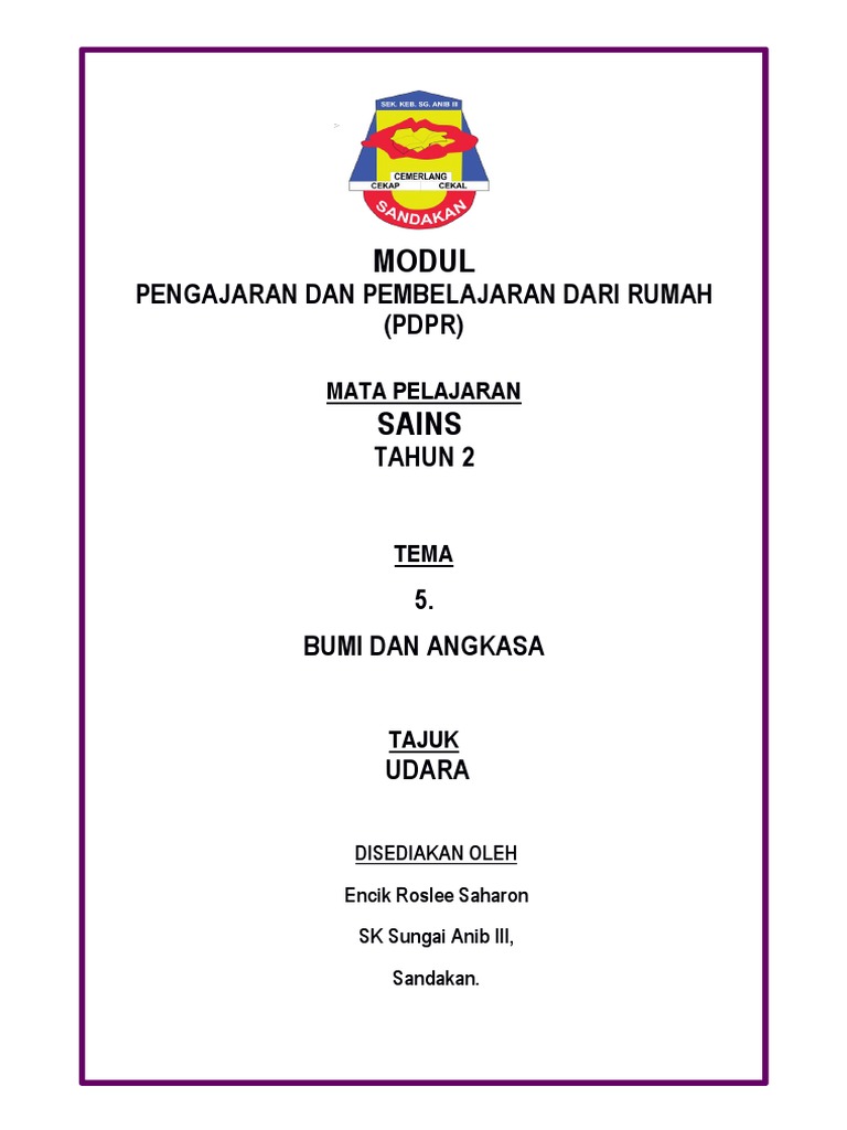 Modul Pembelajaran PDPR Sains Tahun 2 | PDF