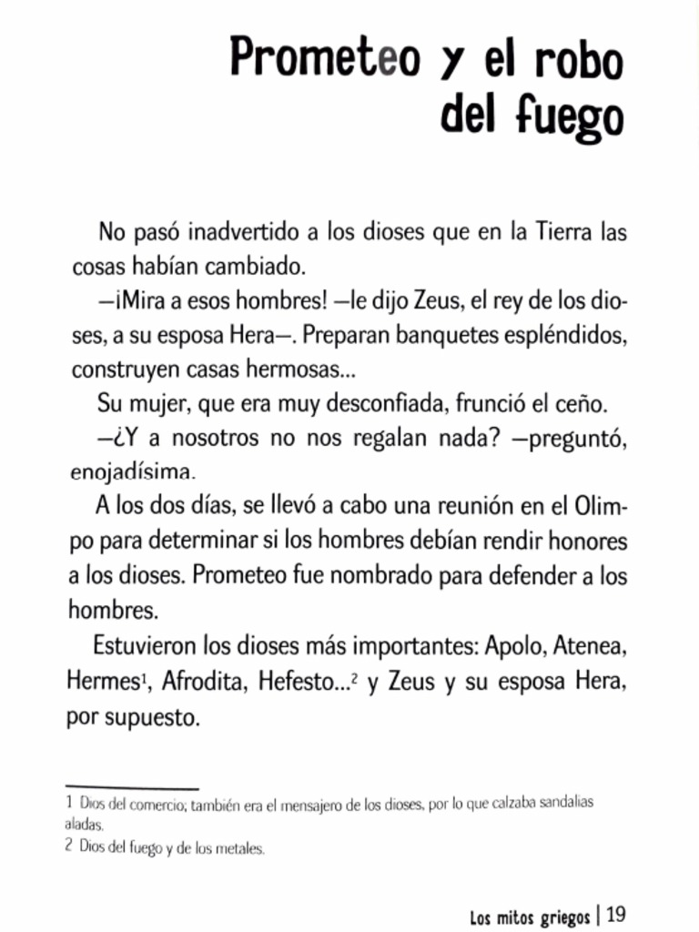 Promet: El Robo Del Fuego | PDF | Prometeo | Hera
