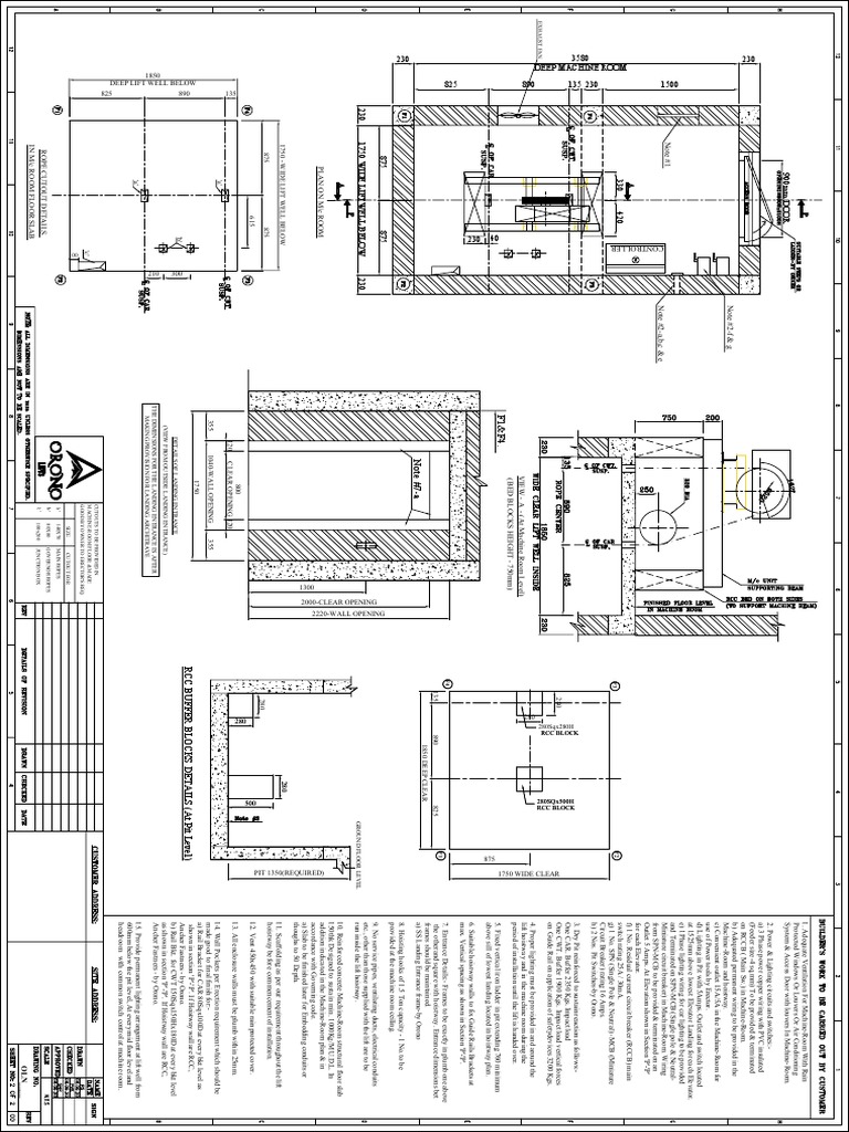 With Machine Room - GAD-02 | PDF | Elevator | Electrical Wiring