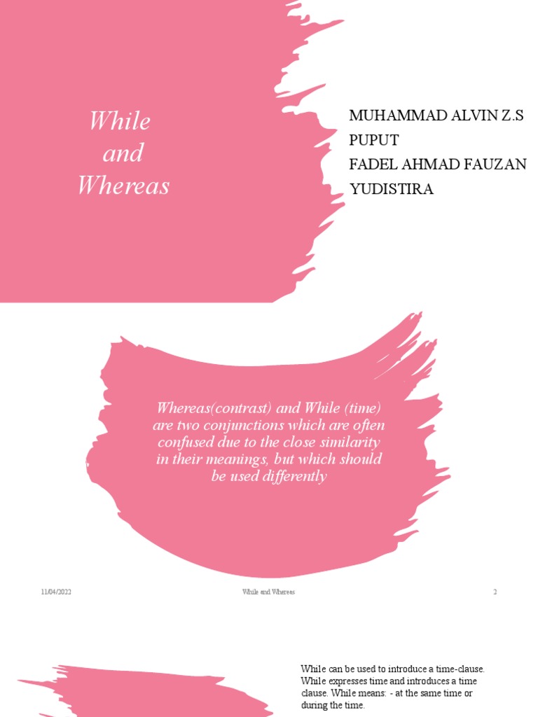 While and Whereas | PDF | Cognitive Science | Syntax
