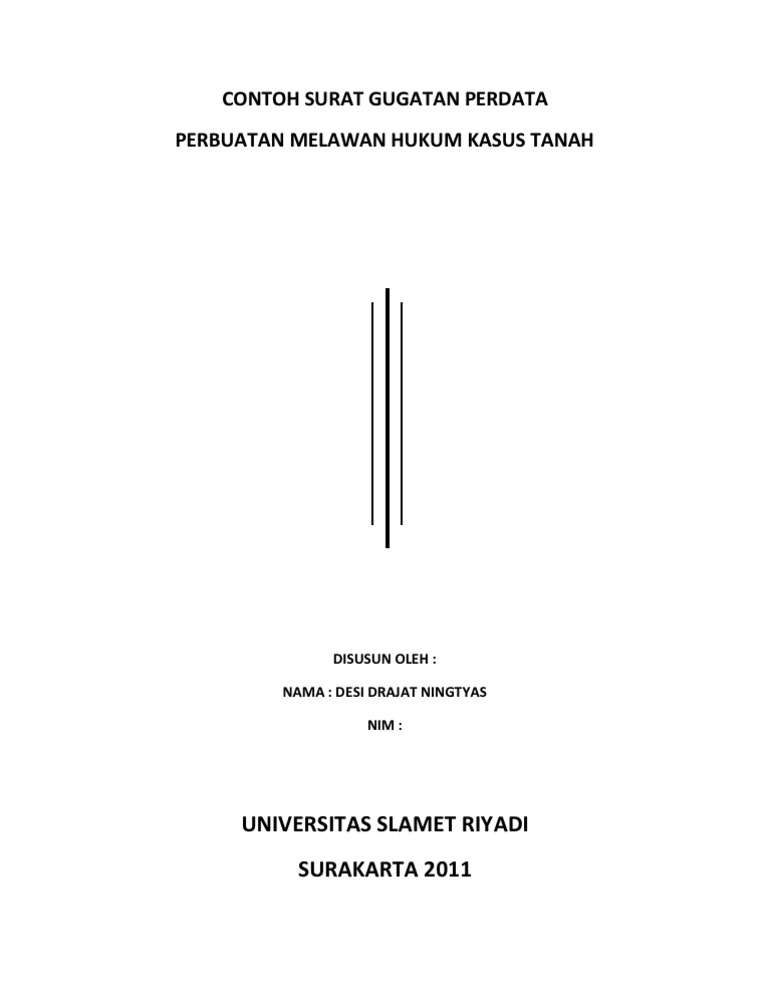 Contoh Surat Gugatan Perdata | PDF