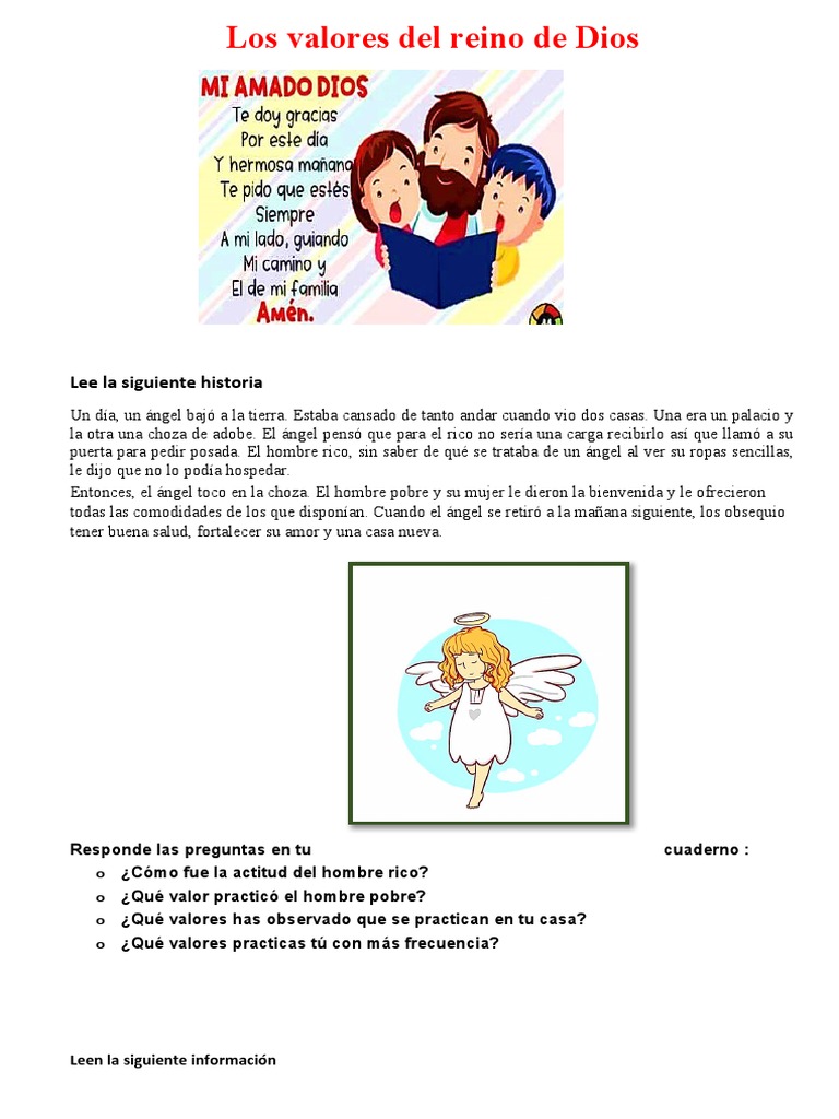 Los Valores Del Reino de Dios | PDF | Amor | Reinado y reino de dios