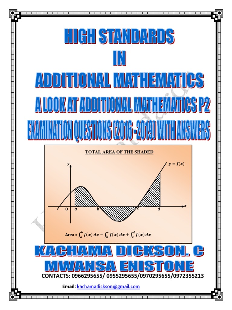 HIGH STANDARDS IN MATH ADMA P2-Unlocked | PDF | Velocity | Acceleration