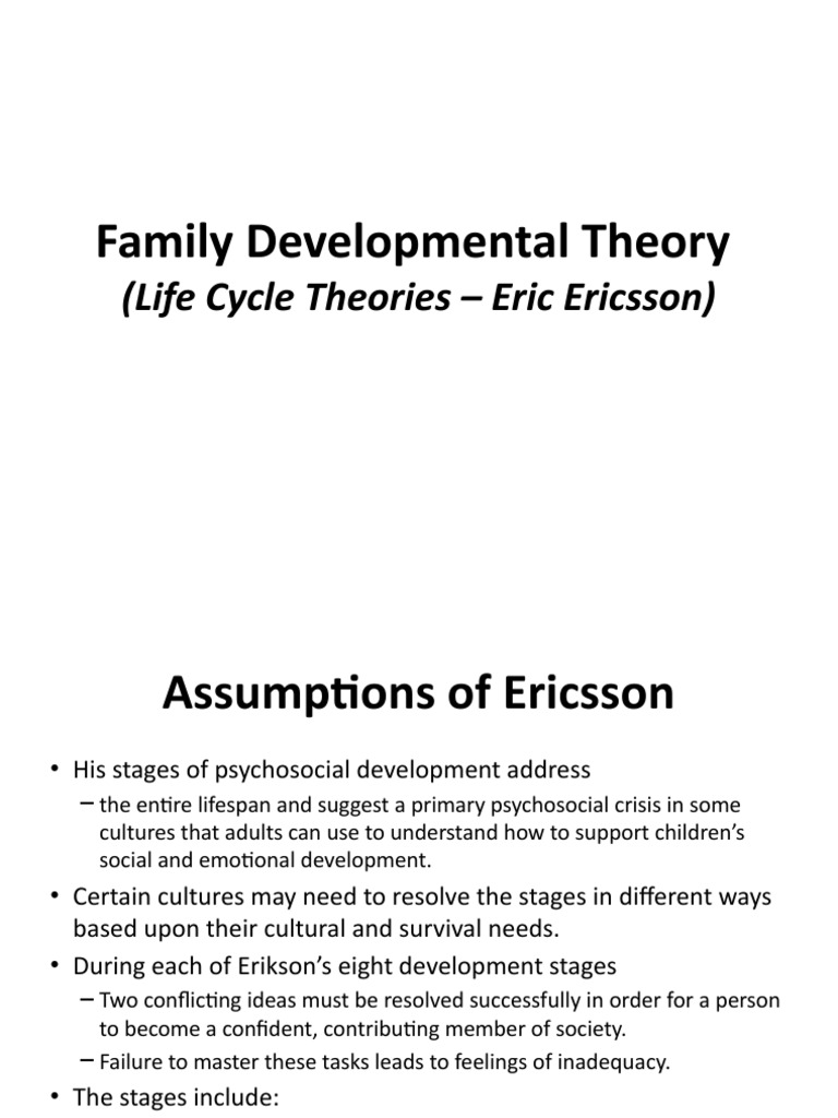 Lecture 05, 06, 07-Family Developmental Theory (Life Cycle Theories ...