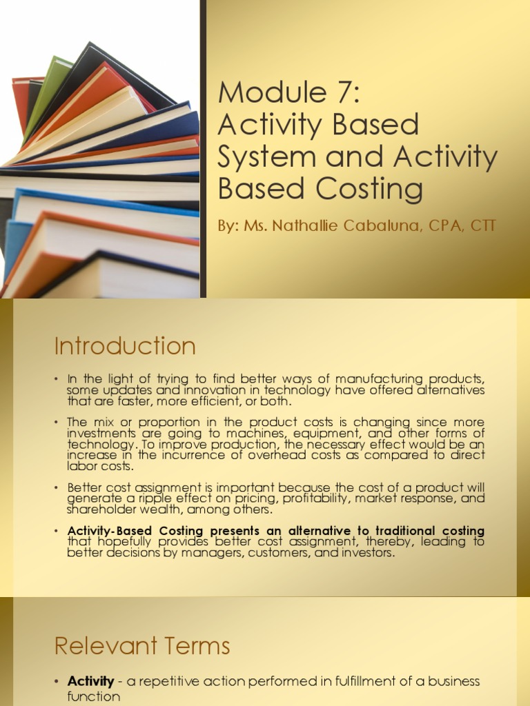 Module 7 Activity Based Management And Activity Based System Pdf Business Economics Business
