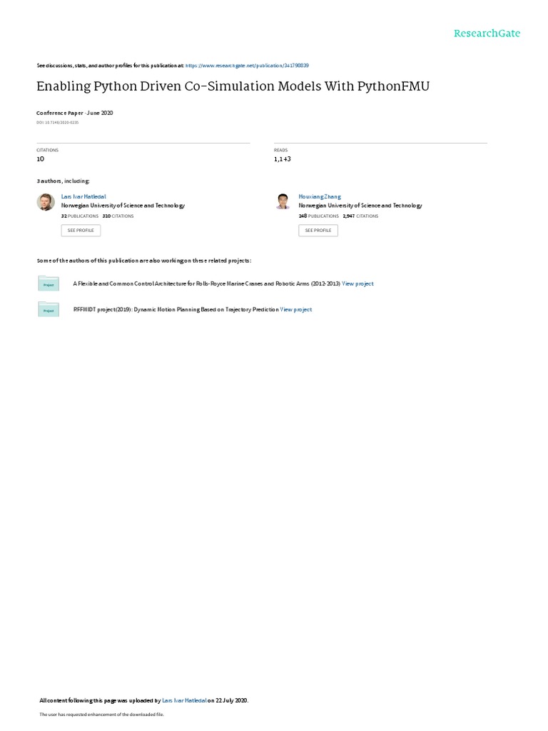 PythonFMU ECMS 20203 | PDF | Python (Programming Language) | Linux