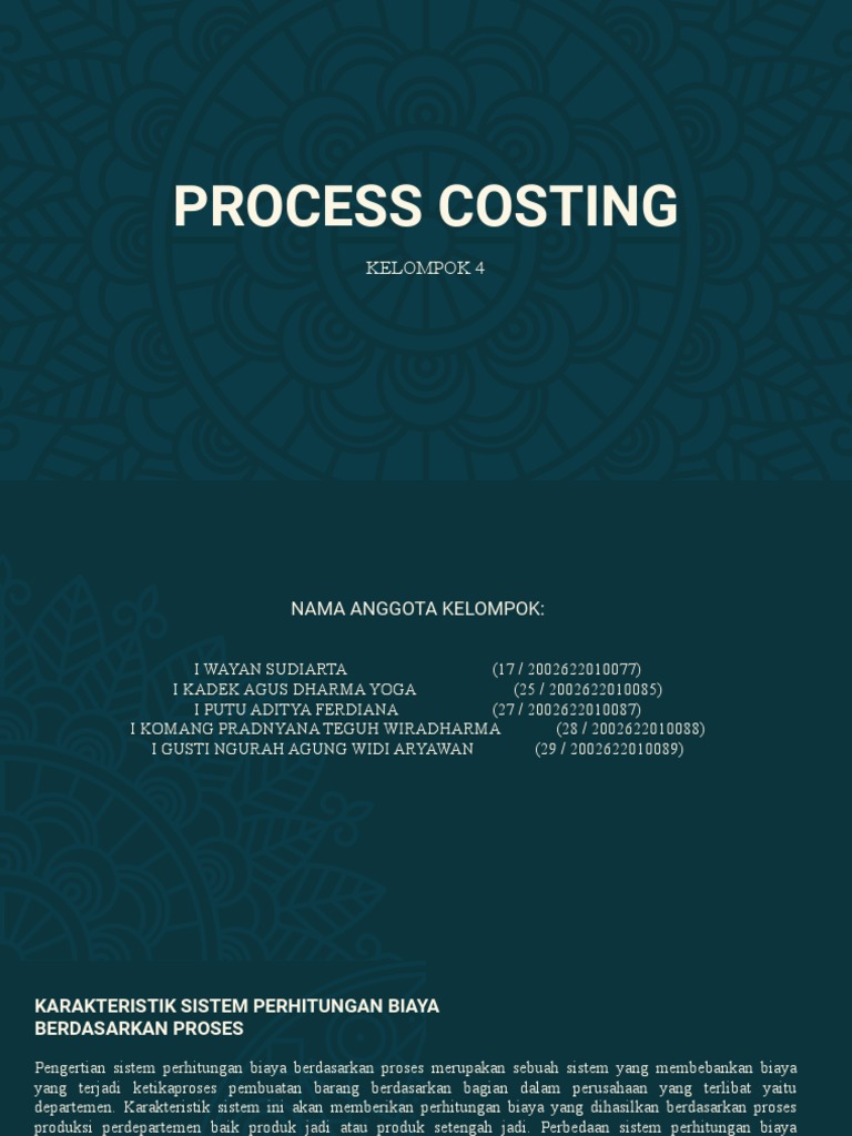 Process Costing | PDF