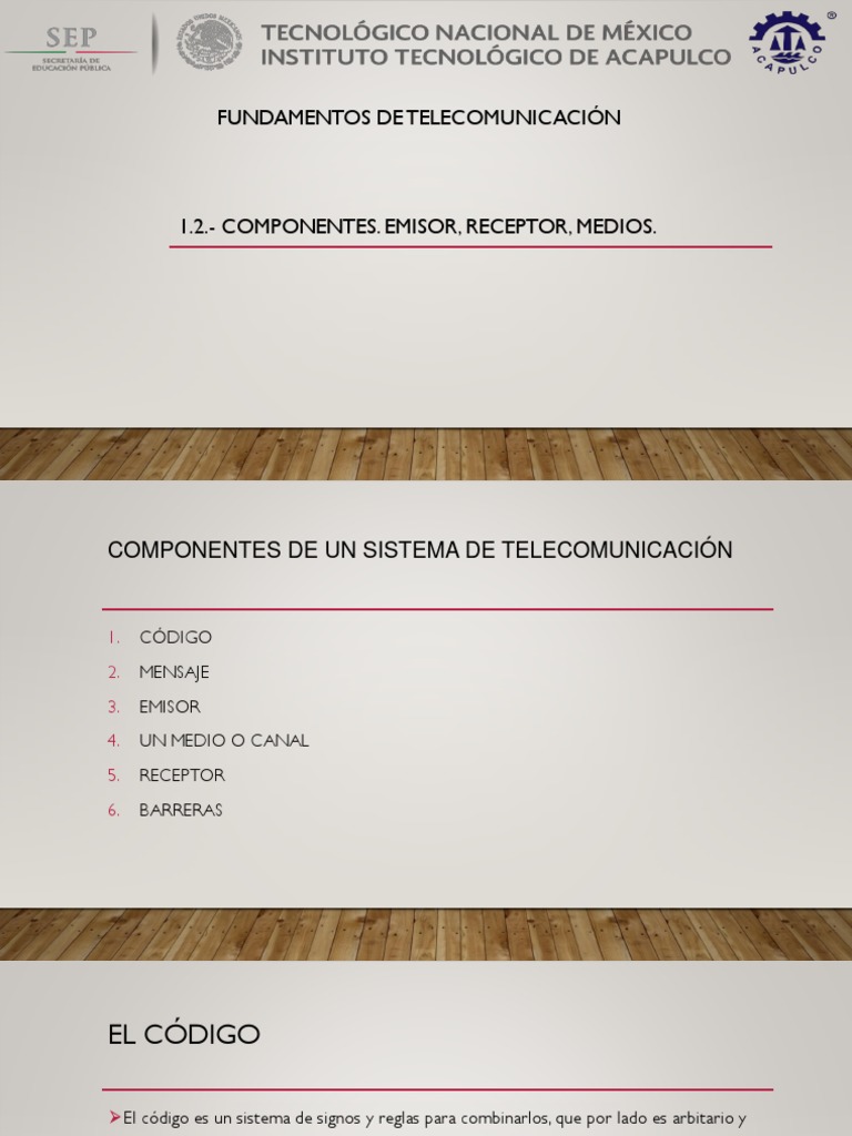 1.2 Componentes. Emisor, Receptor, Medios | PDF | Comunicación ...