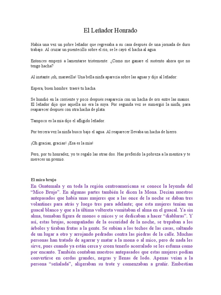 El Leñador Honrado | PDF