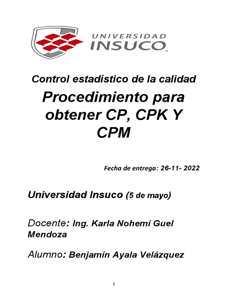 CP, CPK y CPM | PDF | Estadísticas | Software