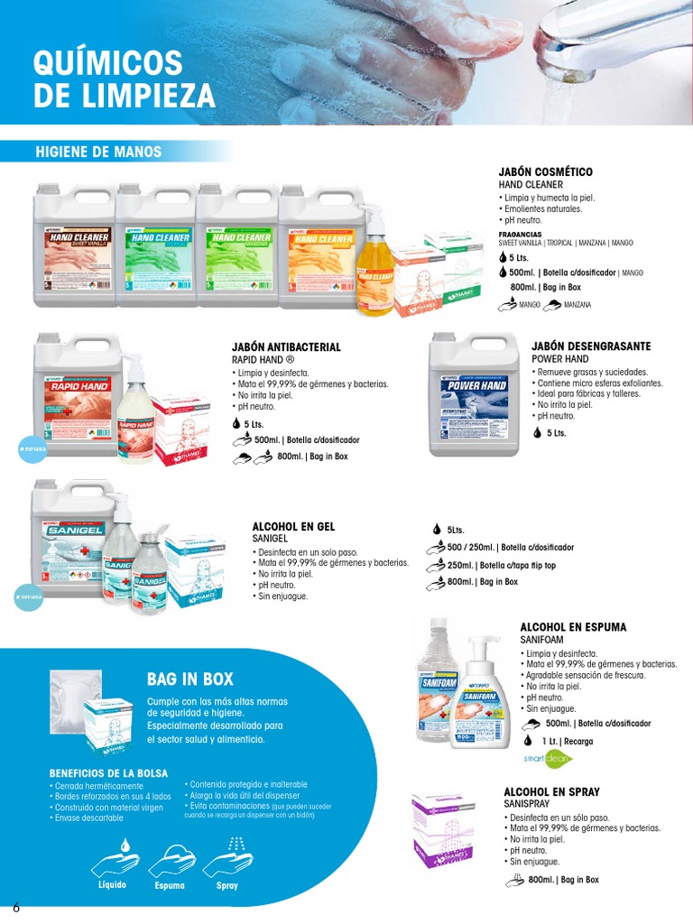 Catalogo Quimicos THAMES | PDF | Detergente | Química