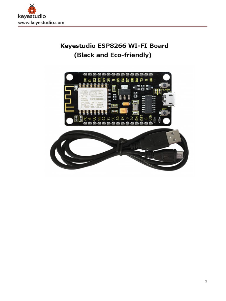 KS0367 Keyestudio ESP8266 WiFi Board | PDF | Device Driver | Arduino