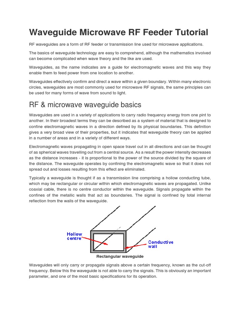 Waveguide Microwave | PDF | Waveguide | Electrical Impedance