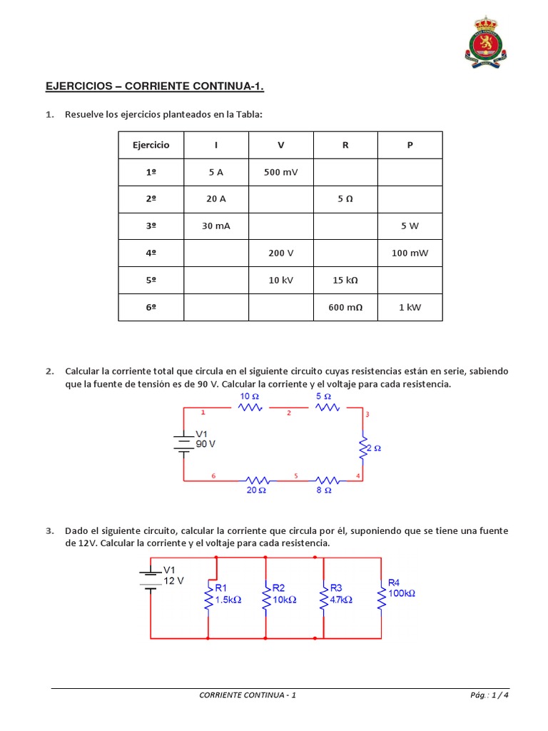 5º Ejercicios Corriente Continua 1 | PDF | Ciencia y matemáticas