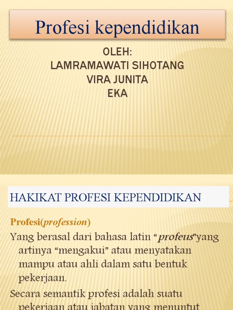 Profesi Kependidikan | PDF