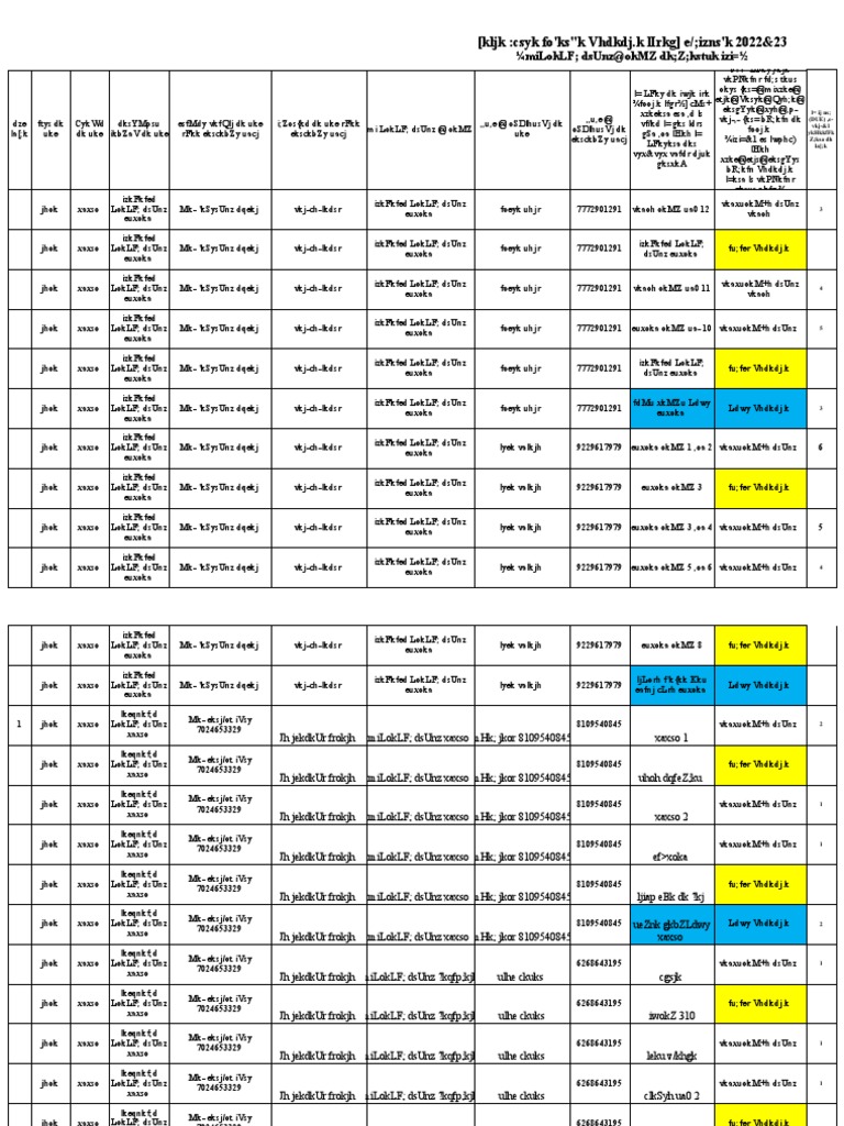 MRE Microplan Formats Hindi | PDF