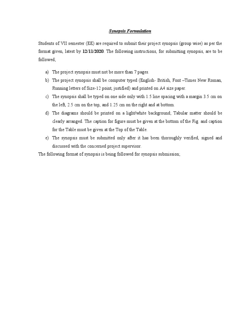 Synopsis Format Project 2020-21 | Download Free PDF | Computing Synopsis Format Project 2020-21 | Download Free PDF | Computing