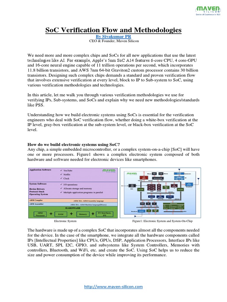 SoC Verification Flow and Methodologies by Sivakumar PR | PDF | System On A Chip | Central ...