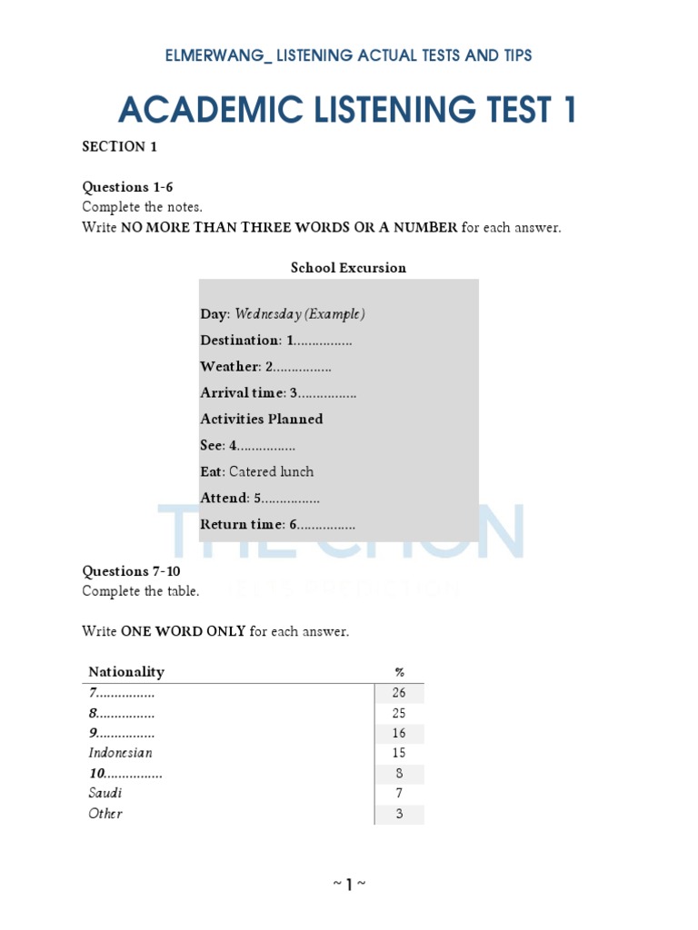 Listening Test Tips | Download Free PDF | Heliocentrism | Parks