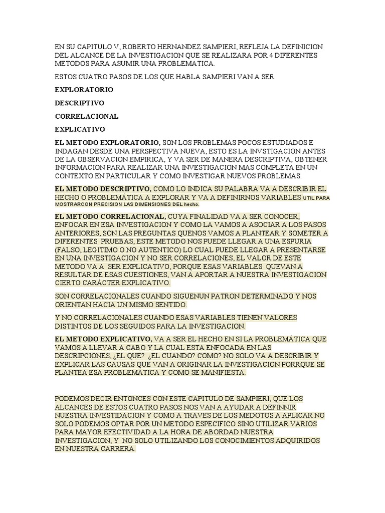 Capitulo V de Sampieri Metodologia Alejandra | PDF