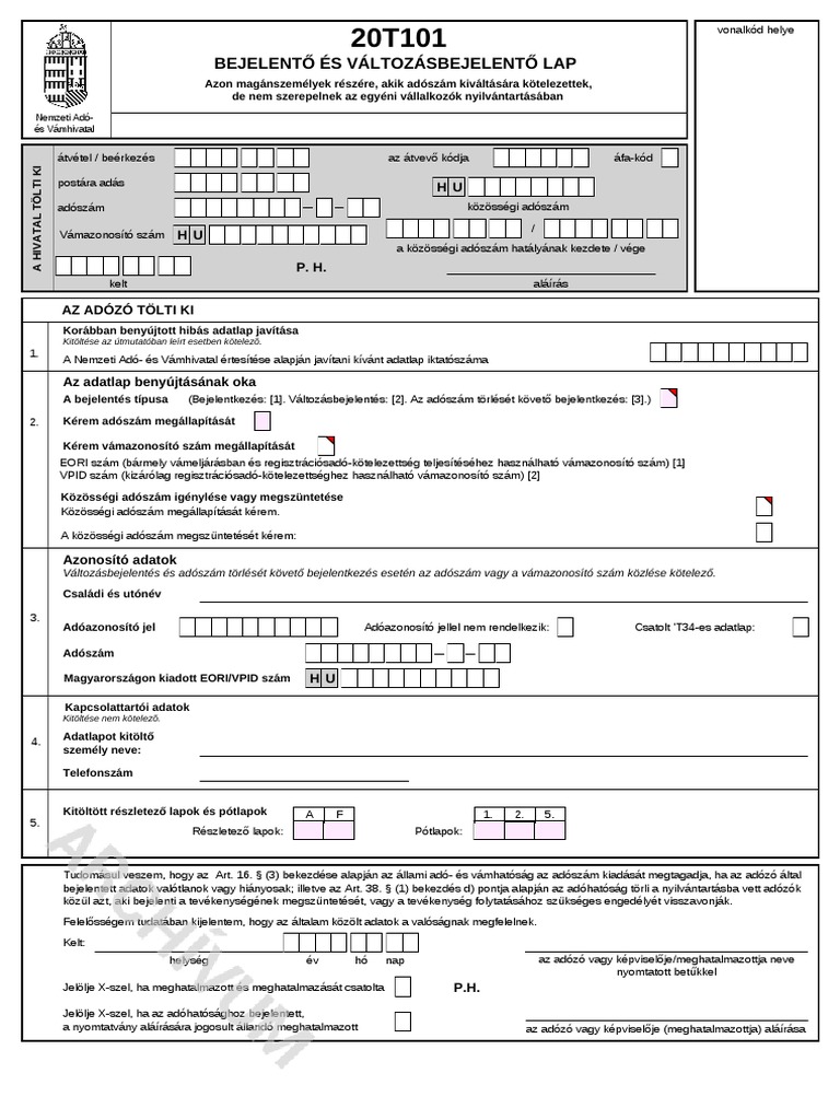 20T101 Nyomtatvanykep | PDF
