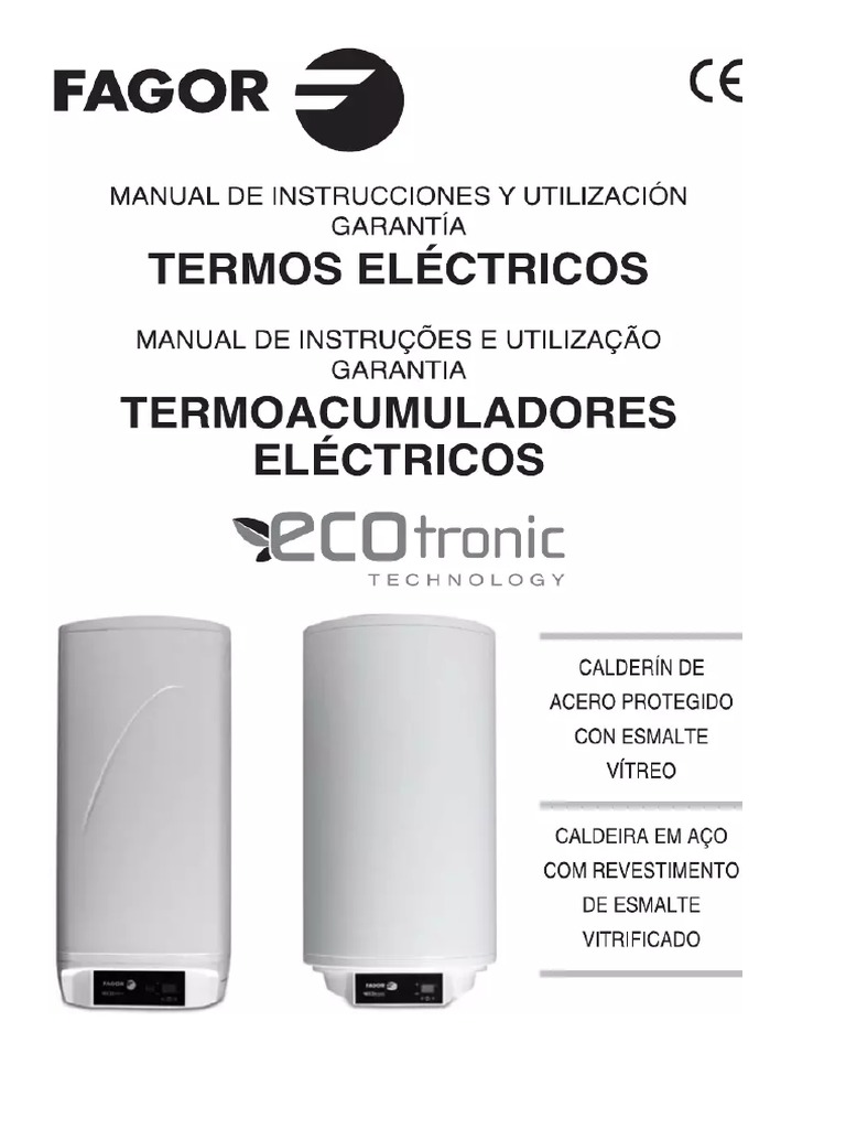 Manual Fagor RB-50 ECO (Español - 20 Páginas) | PDF