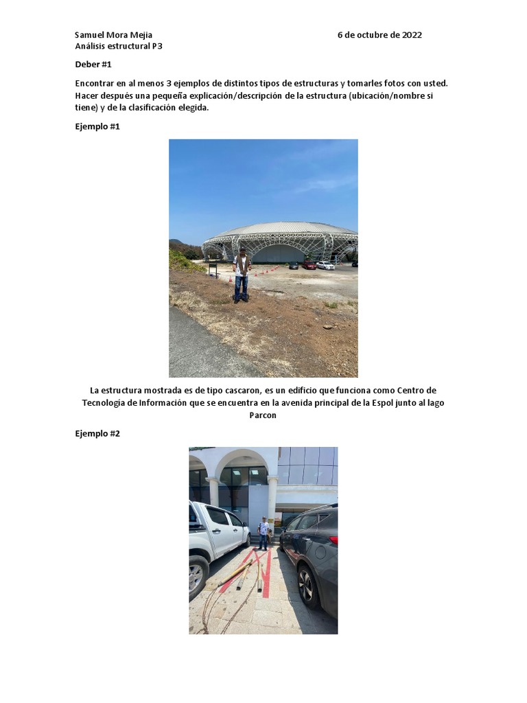 Deber #1 - Tipos de Estructuras | PDF