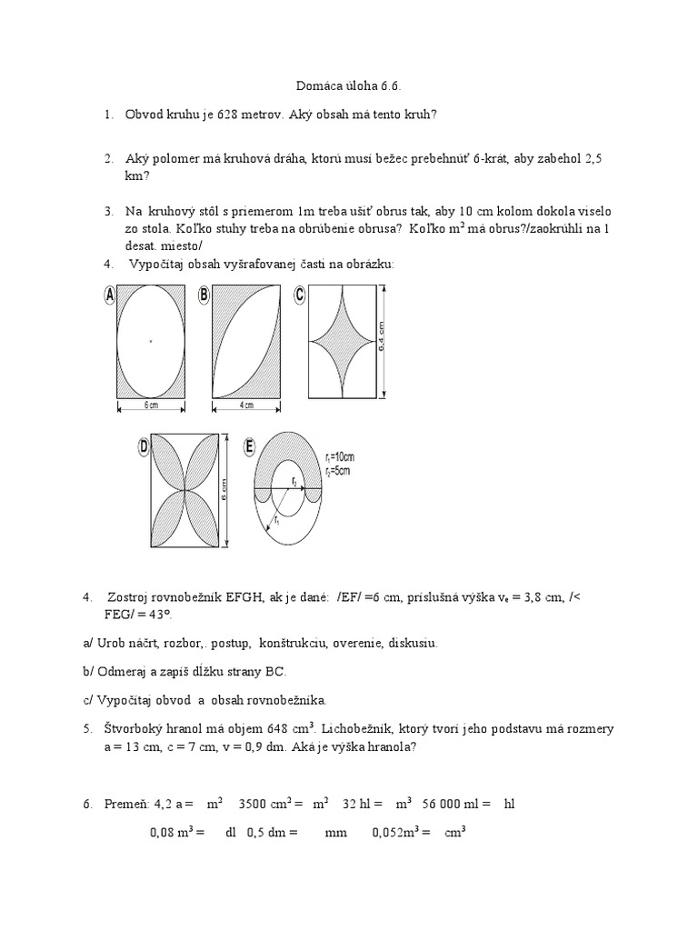 Domáca Úloha 6.6. | PDF
