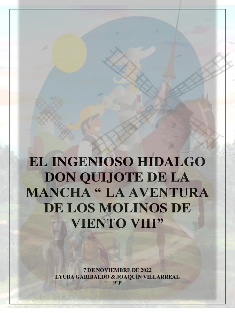 Aventura de Molinos en Don Quijote | PDF | Don Quijote | Miguel De ...