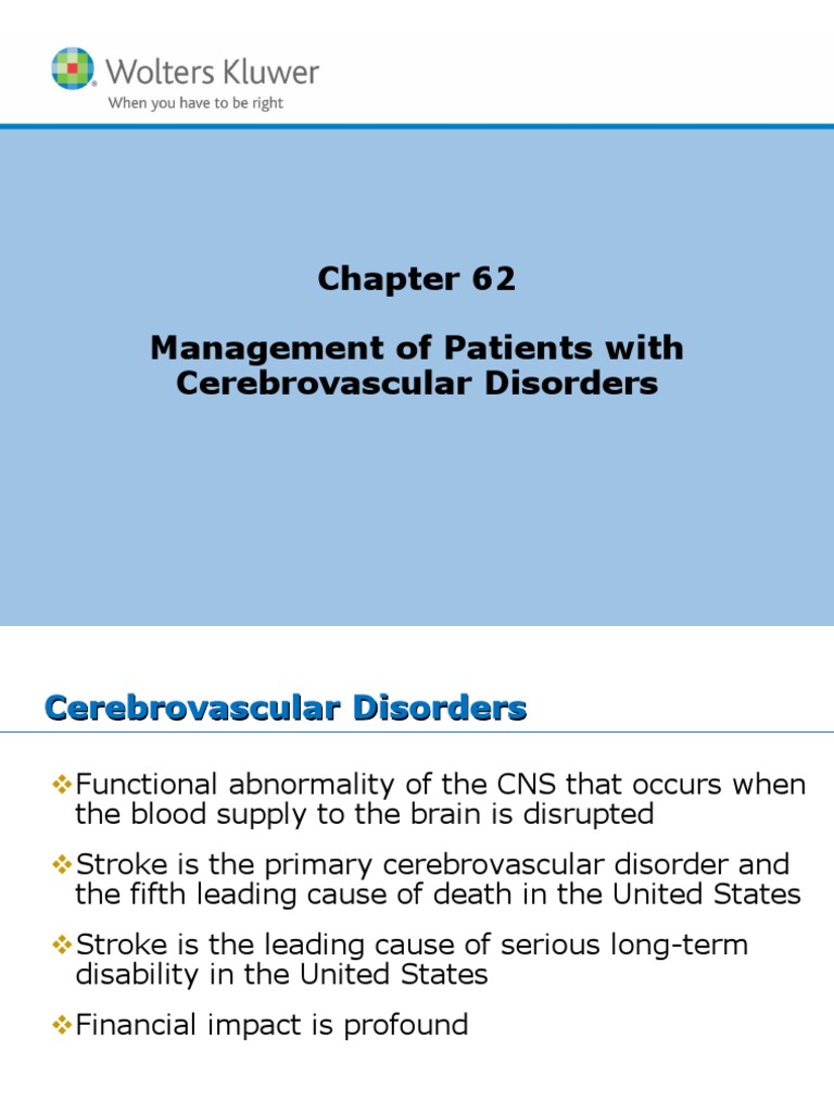 Chapter62 Management Of Patients With Cerebrovascular Disorders Pdf