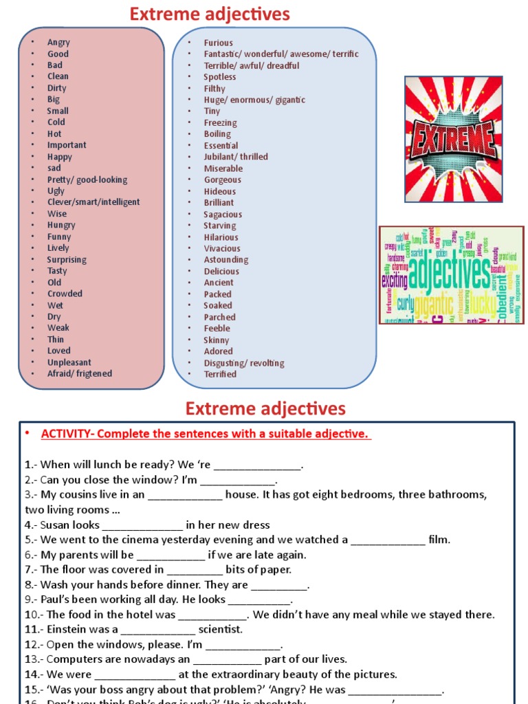 Extreme Adjectives | PDF