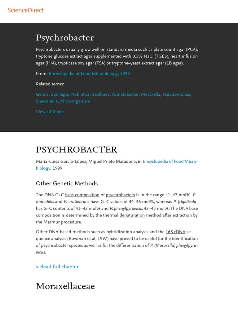 Psychrobacter | PDF | Growth Medium | Polymerase Chain Reaction