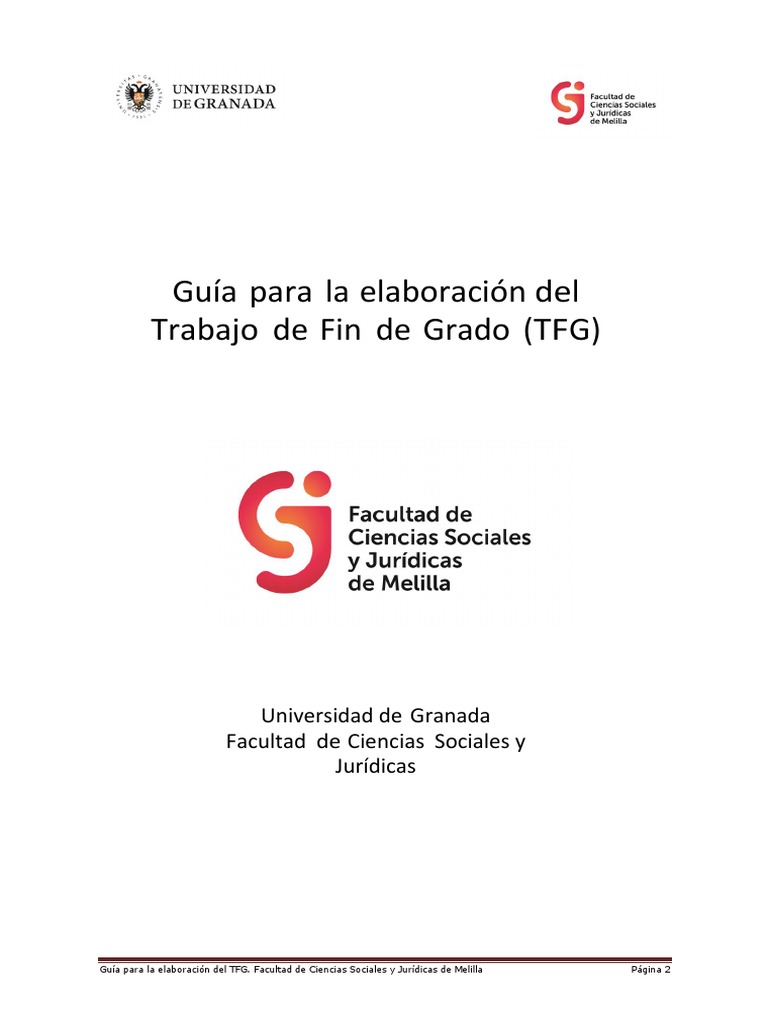 Guía para La Elaboración Del TFG | PDF | Titulo academico | Maestros