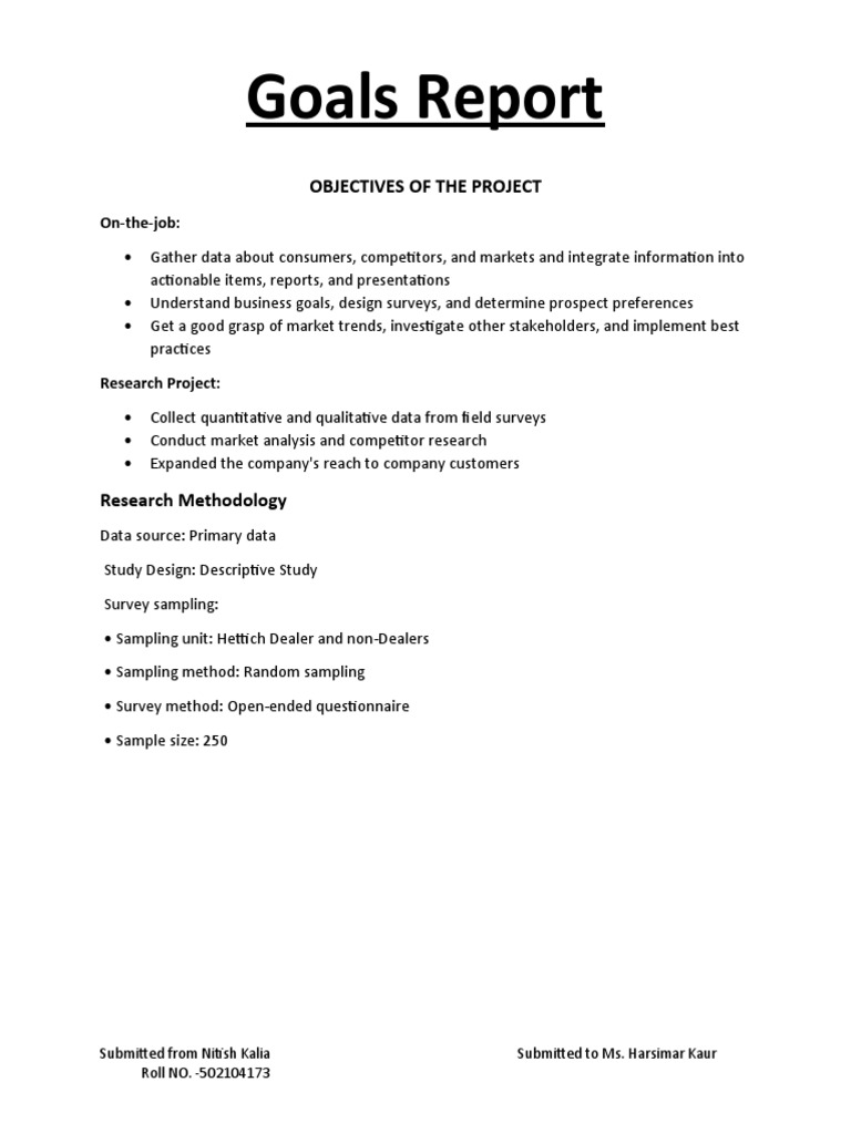 Market Research Goals and Impact | PDF | Survey Methodology | Sampling ...